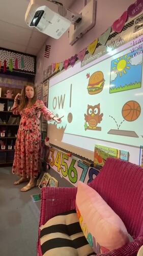 Blending Slides Fluency Line Decodable Words and Sentences Phonics ...