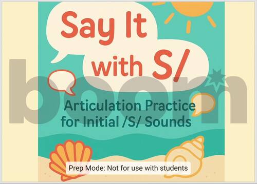 Initial /s/ Boom Cards by SpeechBytheBeach29 | TPT