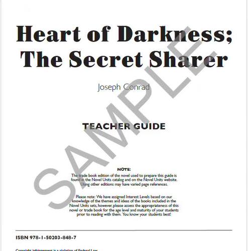 Heart of Darkness and The Secret Sharer Units® Teacher Guide Novel Study
