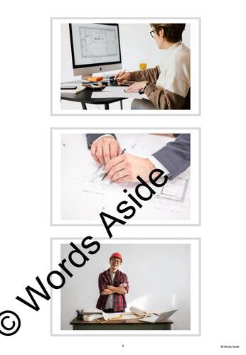 Professions Vocabulary Flash Cards Photos Speech Therapy Sped ESL Autism