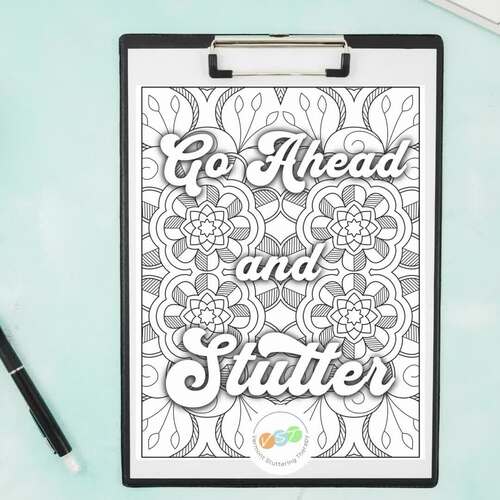 35 Printable Stuttering Coloring Pages for Adults who Stutter | TPT