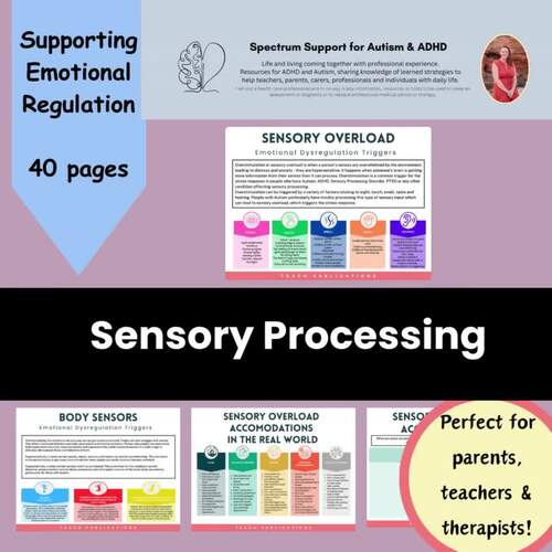 Sensory Details Support Autism Helper Kids with ADHD School Psychologist