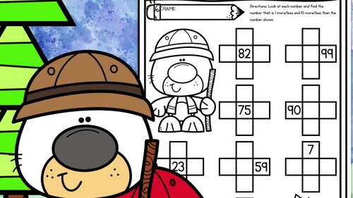 Numbers to 120’s Chart Math Puzzle Worksheets {Camping Theme} | TPT