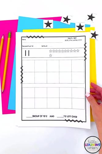 My Tens Frame Book 10-20 Math Center by Little Learning Corner | TPT