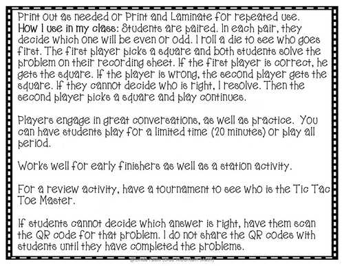Midpoint Formula -- Tic Tac Toe Activity by Blue Mountain Math | TPT