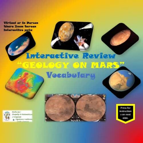Science Geology on Mars Vocabulary Memory Game | TPT