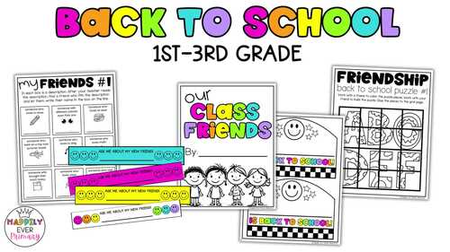 Back to School Activities for First Week of School | 1st 2nd 3rd Grade