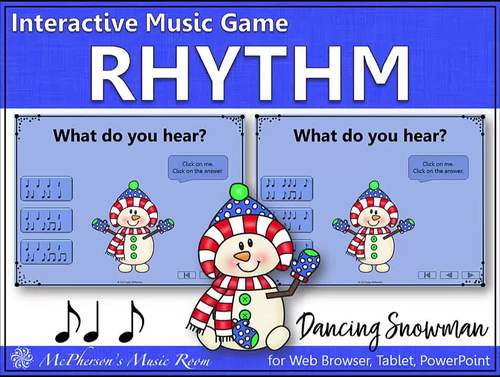Winter Music Syncopa Syncopation Interactive Rhythm Game {Dancing Snowman}