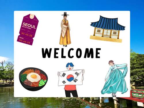 NO PREP All About SOUTH KOREA Presentation, 3rd 4th 5th Grade, Geography