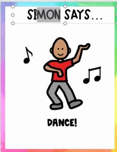 Simon Says Action Cards and Digital Slides by The Alternative Way to Pre-K