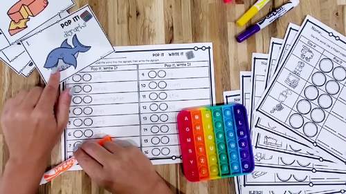 POP IT! Beginning DIGRAPHS Fidget Bubble Poppers |POP IT WRITE IT