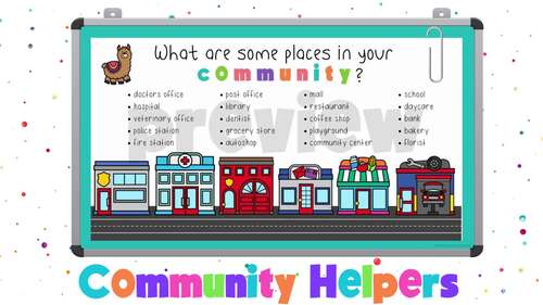 Kindergarten Social Studies Community Helpers Bundle Activities and Slides