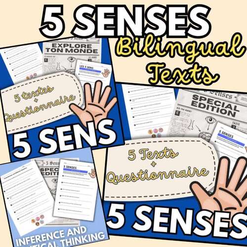 Five Senses Les Cinq Sens Bilingual Reading Comprehension ...