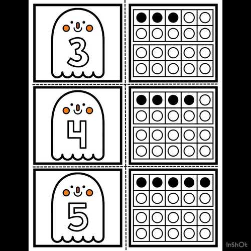 Halloween Ghost Number Matching Cards (0–20) | Math Centers for K–1