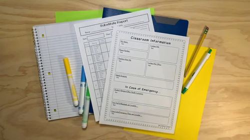 Substitute Teacher Report - While You Were Out Feedback Forms + PDF ...