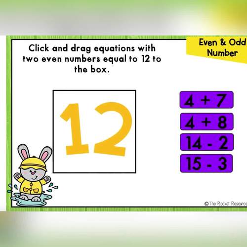 Spring Odd and Even Numbers BOOM™ Cards Standard 2.OA.C3 | TpT