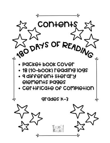 180 Days of Reading by Teach1Reach1 | TPT