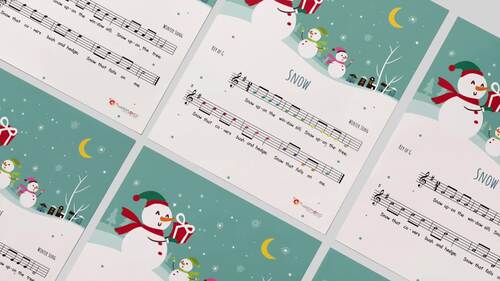 "Snow" - A Fun Winter Song | Boomwhackers & Recorder Sheet Music by ...