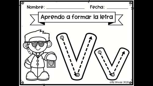 Letras: Ñ, Ll, V, Z | Hojas de trabajo abecedario | Spanish Alphabet ...
