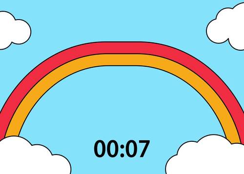 Rainbow Visual Timer Countdown Classroom Management Video by Crafted ...