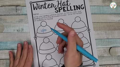 Winter Spelling Activities for ANY List by Elementary Island | TpT