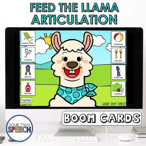 Feed the Llama Articulation Boom Cards | Speech Therapy by GoldieTalks ...