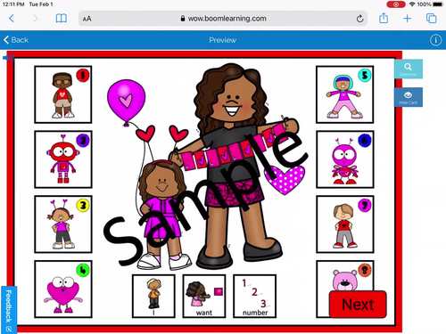 Open Ended BOOM Card Deck Let's Move: Valentine's Day Speech Language