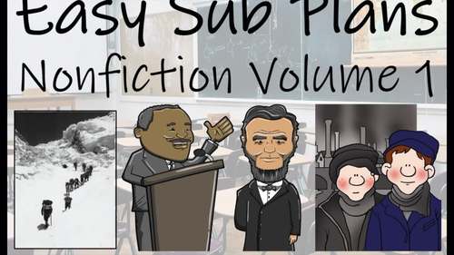 Emergency Sub Plans | Nonfiction Volume One | 5th Grade & 6th Grade