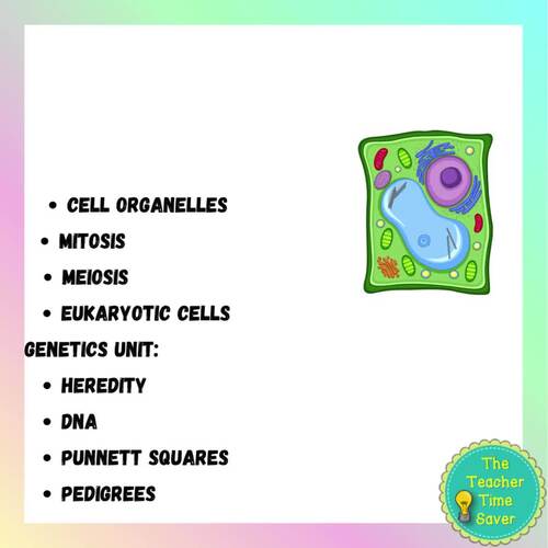 Genetics & Cells Unit Bundle | Middle School Life Science | Digital ...