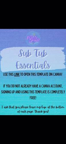 Sub Binder Essentials - Canva Template by Miss Emily - Helping Teachers