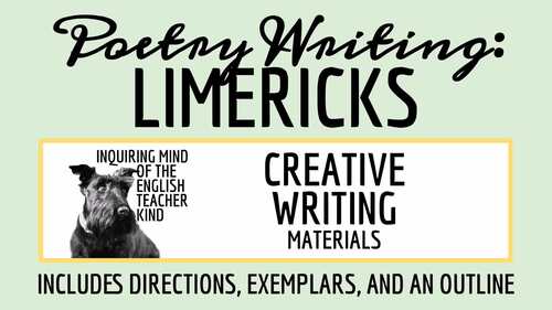 Limerick Poem Template | Creative Comedy Writing | Rhyme Scheme Poetry ...