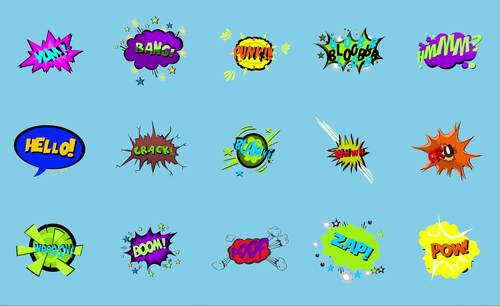 15 Animated Comic 'Bubble & Text' Combos #2 by The Asset Shop | TPT