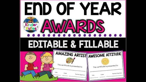 End of Year Student Award Certificates | Class Superlative | EDITABLE ...