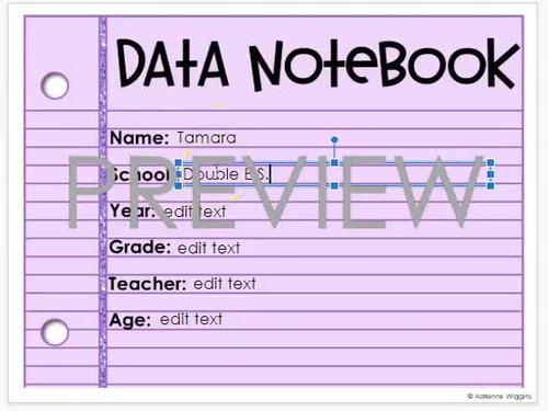 Editable Notebook Theme Data Notebook (PPT & Google Classroom) Distance ...
