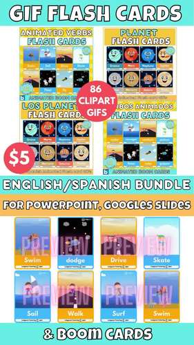 Clipart Gifs bundle for BOOM CARDS by Teachers Resource Store | TPT