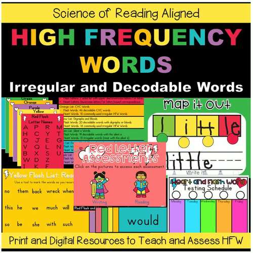 Science of Reading Aligned High Frequency Heart Words Bundle Digital ...