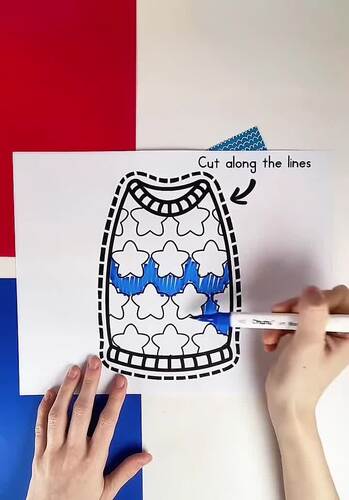 Build a 4th Of July Sweater Craft No Prep Summer Project Cut & Paste ...