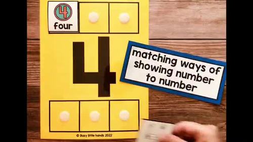 Interactive Number Posters for Preschool, Kindergarten & Special Education