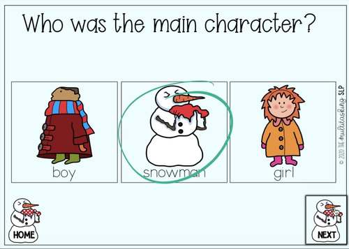 Sneezy the Snowman Book Companion | Speech Therapy | Boom Cards ...