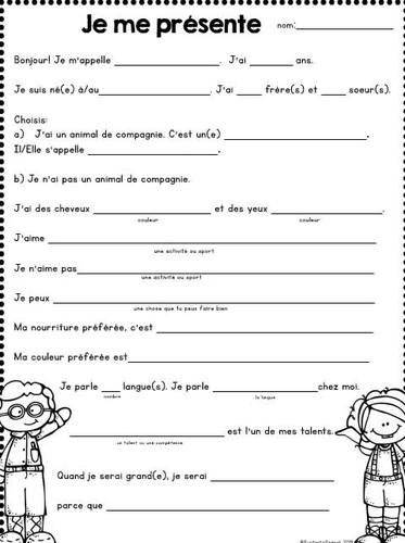 Montre et raconte: French Show and Tell templates and calendar for the year