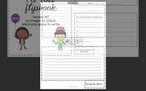 Grades 3 - 8 - New Year - My 2023 flip book! by Smarty Pants Studies