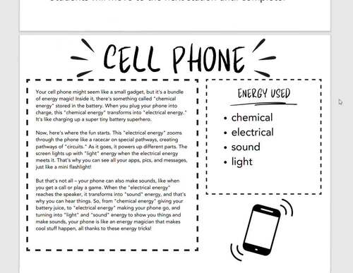Energy Transfer Gallery Walk | Potential & Kinetic Energy Reading Activity