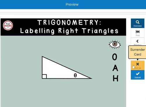 Trigonometry Label Right Triangles Digital Boom Cards™ Math Activity