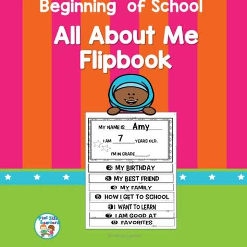 Back to School All About Me Flip Book| Kindergarten by Pint Size Learners