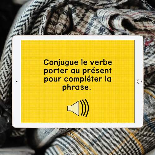 Écrire le verbe porter au présent | Cartes Boom | La grammaire française