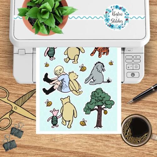 Winnie the Pooh Printable Sticker Sheet PDF PNG Classic Tigger Piglet ...