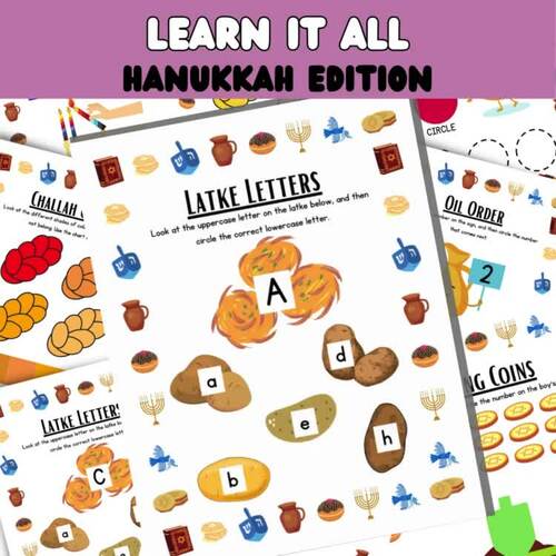 Hanukkah Worksheets For Preschool & Kindergarten | Homeschool Homework