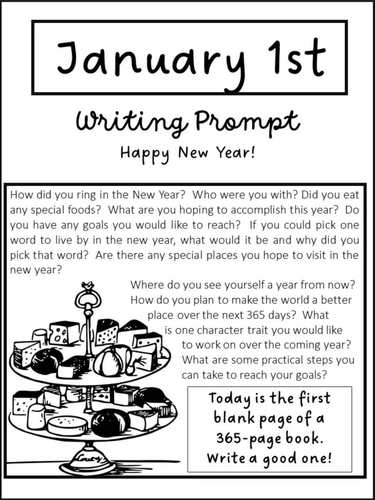 JANUARY Creative Writing Prompts, Language Arts by Hannah's Reading Room