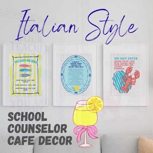 School Counseling Office Decor Kit | Counselor Café Theme (Door Signs ...