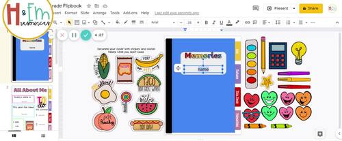 Digital & Printable Memory Flipbook│Google Classroom│Distance Learning
